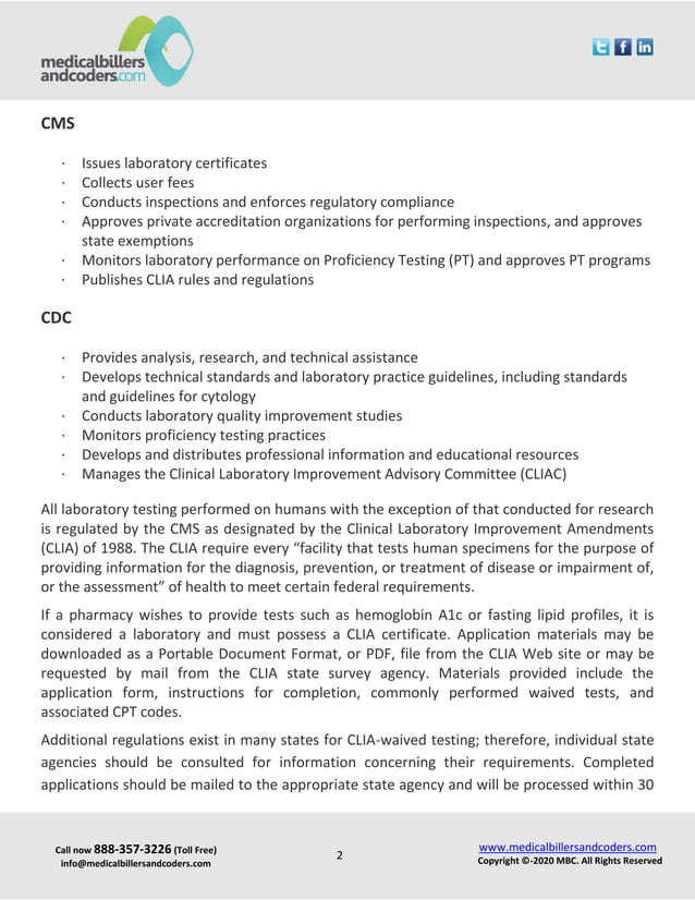 Clinical Laboratory Improvement Amendments (CLIA) | PDF | Healthcare ...