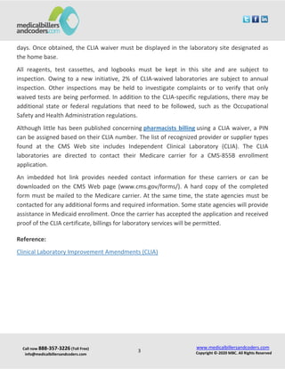 Clinical Laboratory Improvement Amendments (CLIA) | PDF