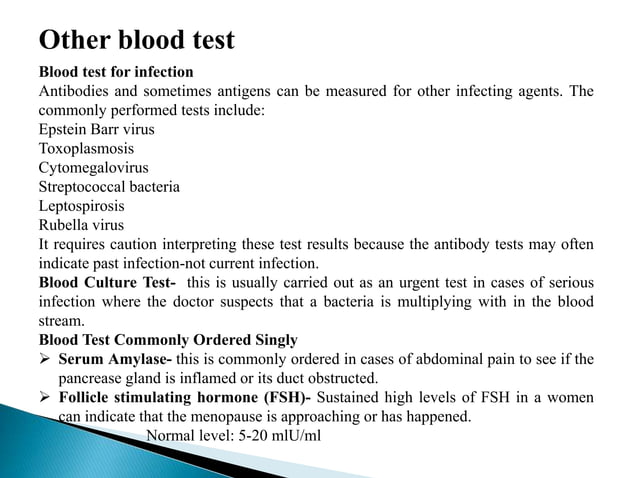 Clinical laboratory test interpretation | PPTX | Blood Disorders ...