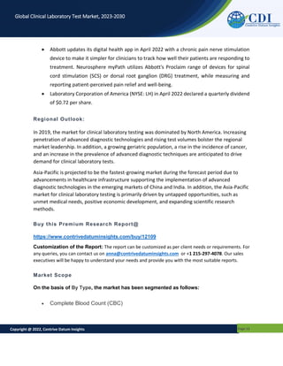 Clinical Laboratory Test Market Competitive Research And Precise ...