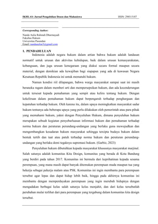 Clinical Legal Education - Jurnal Penyuluhan Komunitas Mantan PSK - A.pdf