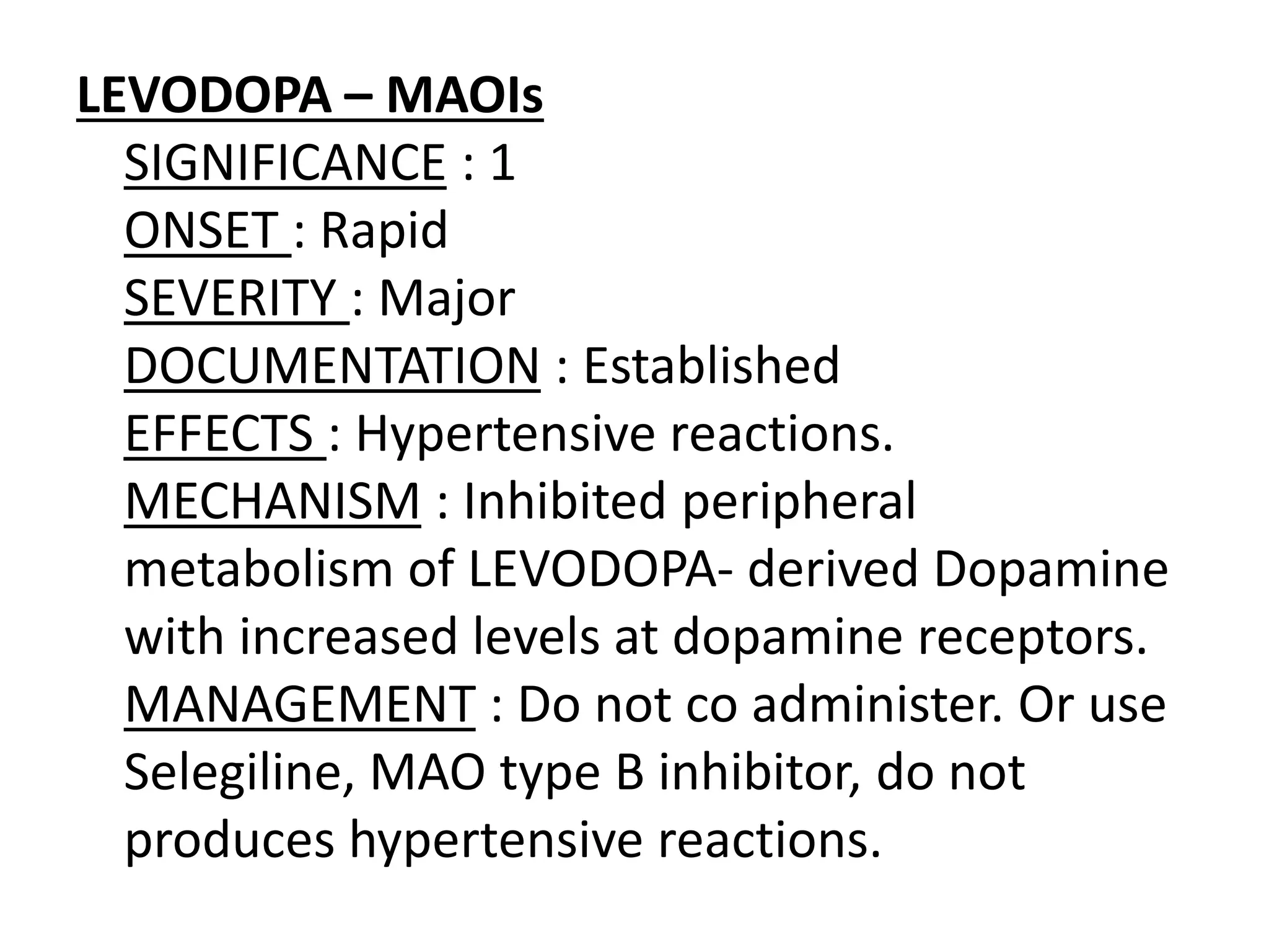 Clinical Pharmacy - Drug Profile of Levodopa | PPTX