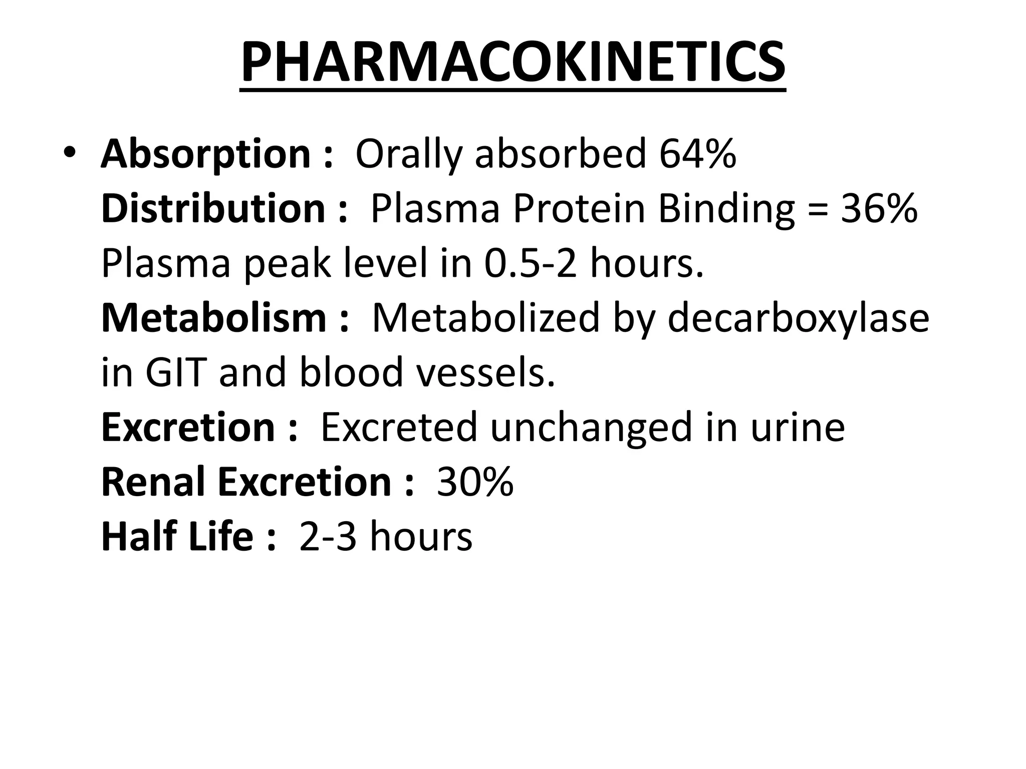 Clinical Pharmacy - Drug Profile of Levodopa | PPTX