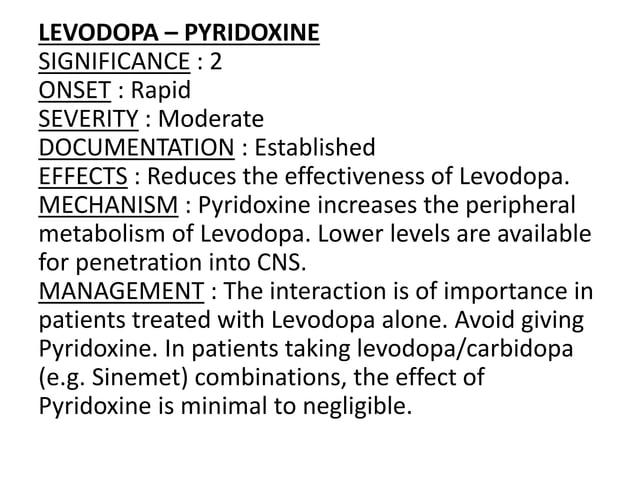 Clinical Pharmacy - Drug Profile of Levodopa | PPTX