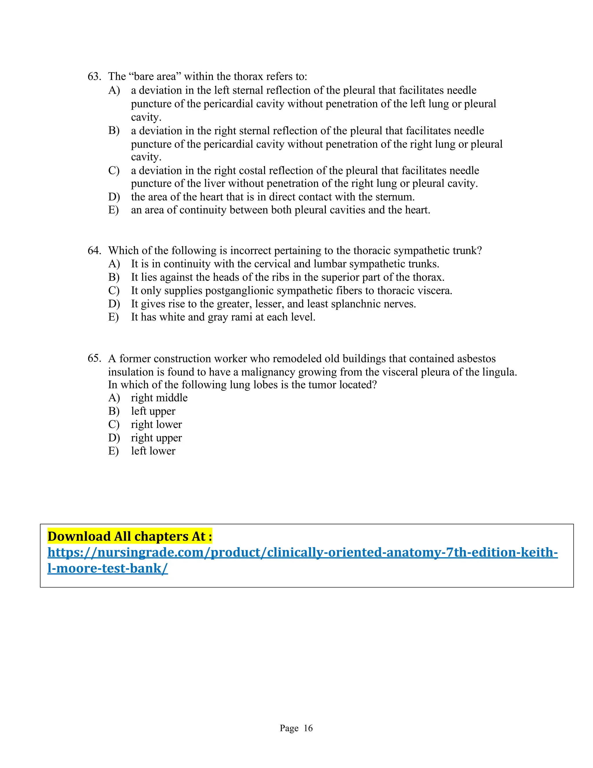 Clinically Oriented Anatomy, Seventh Edition Keith L. Moore Test Bank.pdf