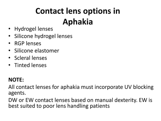 Clinical Management of Aphakia and Pseudophakia.pptx | Eye and Vision ...