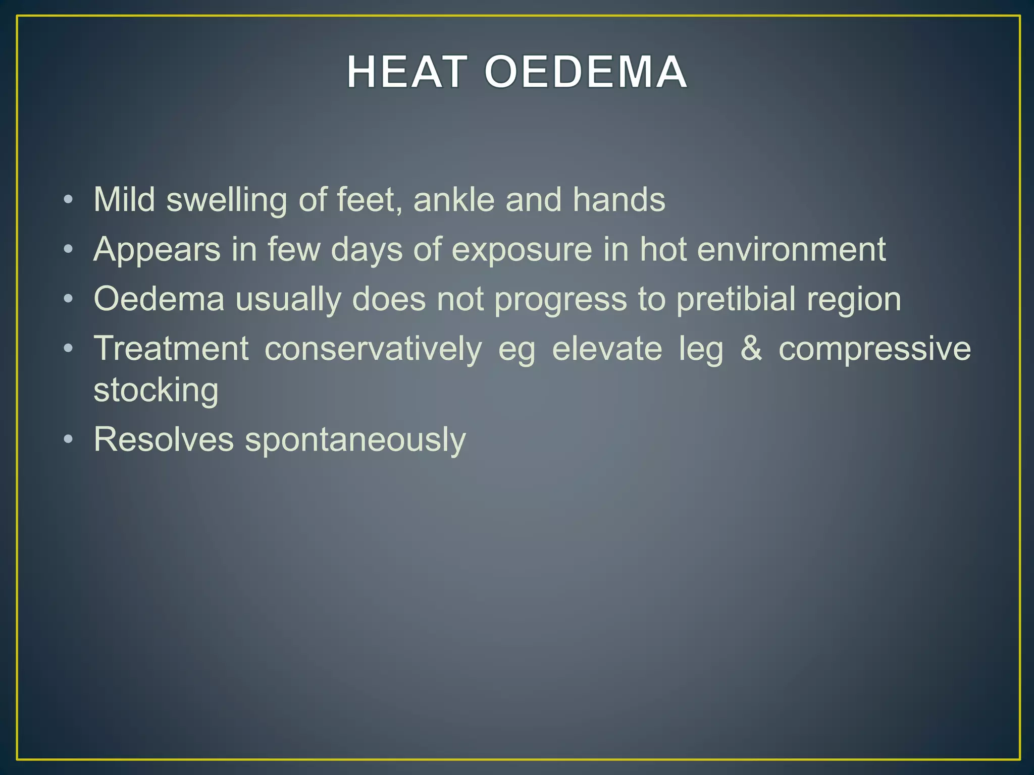 Clinical management of heat related illness, moh | PPTX