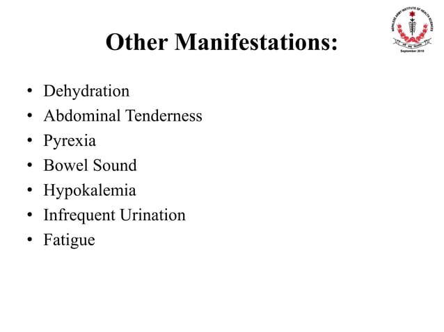 Clinical Manifestations of Intestinal Obstruction (Constipation) | PPTX
