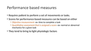 Clinical measurement scales in physical therapy | PPTX