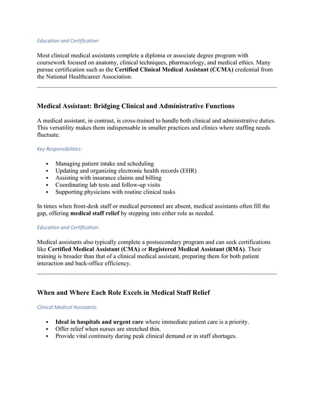 Clinical Medical Assistant vs Medical Assistant Understanding the Key Differences.docx
