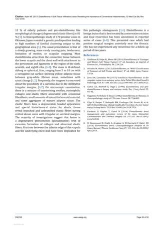 Elastofibroma: A Soft Tissue Infiltrative Lesion Revealing the ...
