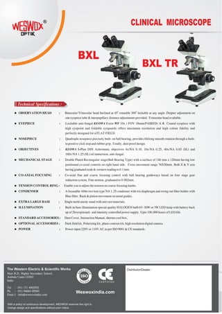 Clinical microscope bxl | PDF