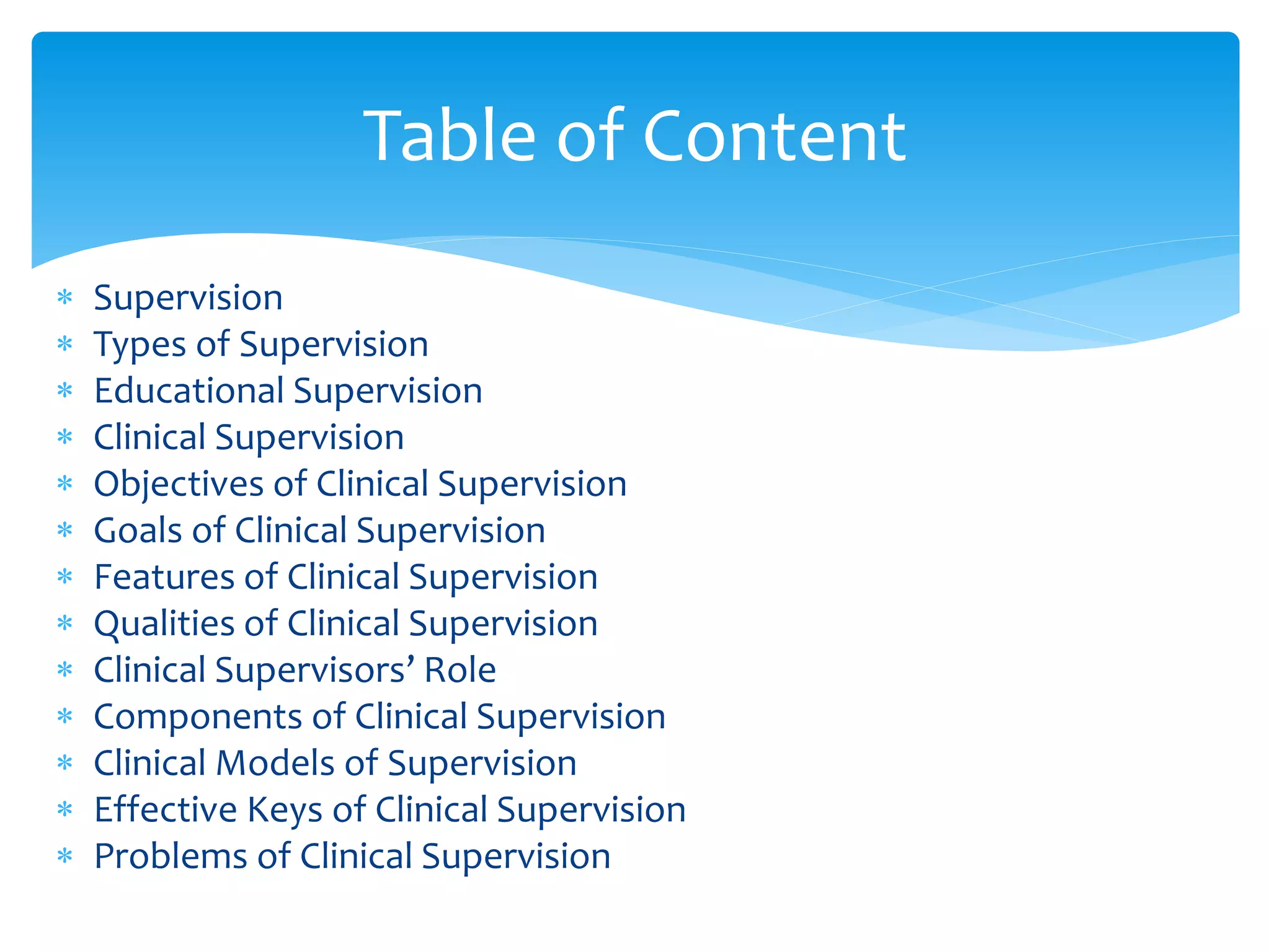Clinical Model of Supervision | PPTX