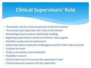 Clinical Model of Supervision | PPTX