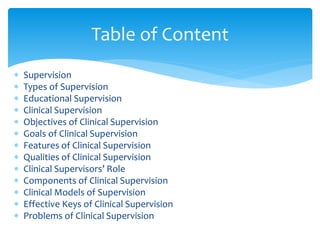 Clinical Model of Supervision | PPTX