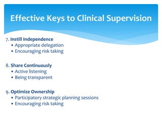 Clinical Model of Supervision | PPTX