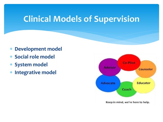 Clinical Model of Supervision