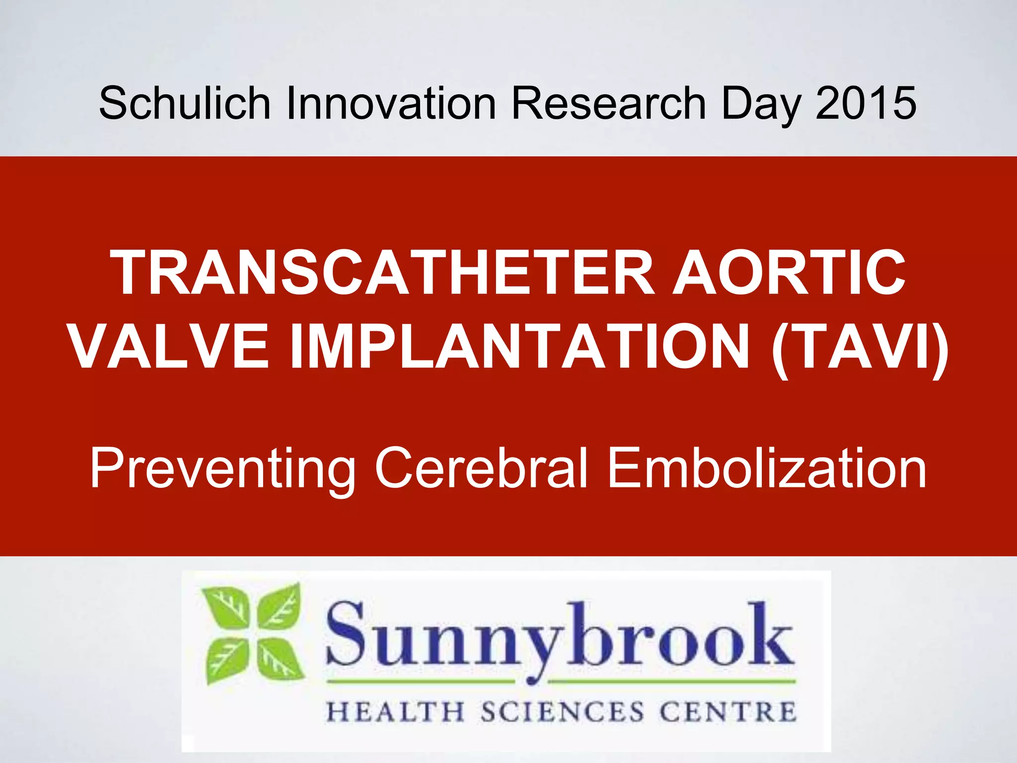 Clinical needs finding presentation tavi | PPT