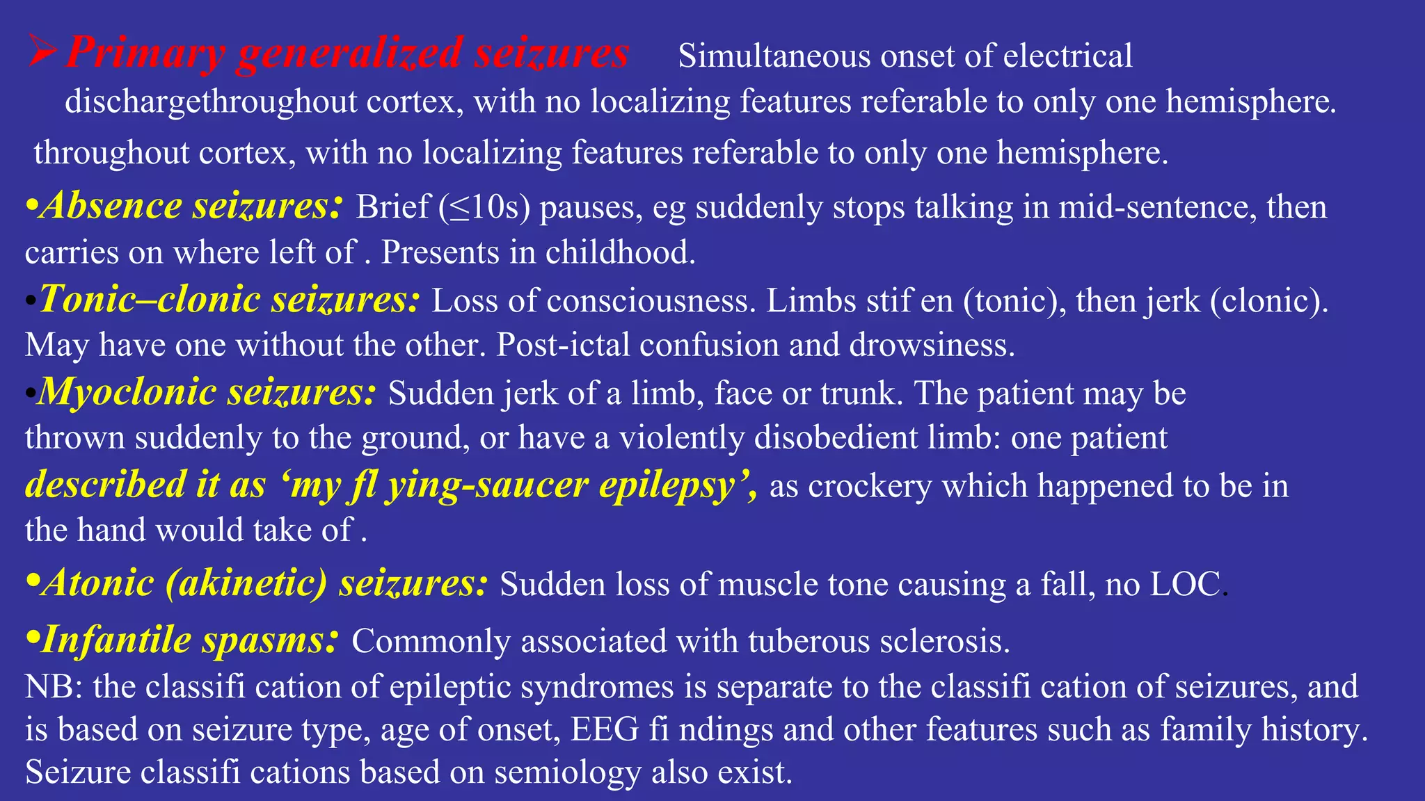 Clinical neurology epilepsy and seizures | PPTX