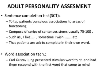 Clinical neuropsychological testing | PPTX