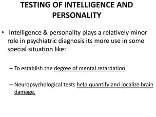 Clinical neuropsychological testing | PPTX