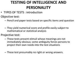Clinical neuropsychological testing | PPTX