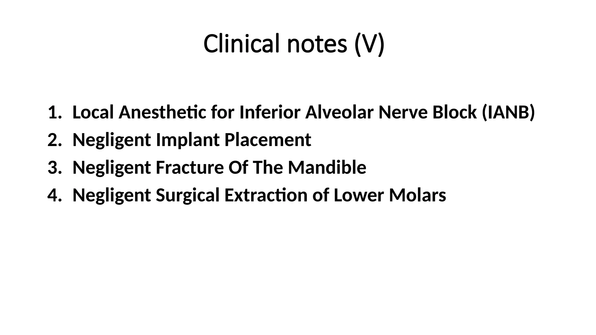 Clinical notes IANB نکات بالینی تزریق بلاک مندیبولار.pptx