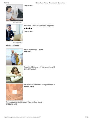 Clinical Nurse Training - Tissue Viability - Course Gate | PDF ...