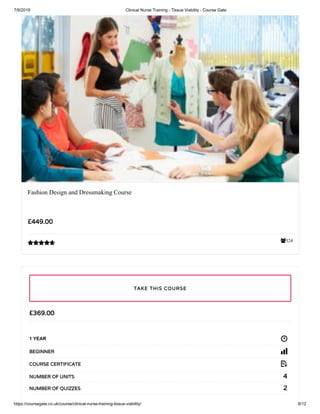 Clinical Nurse Training - Tissue Viability - Course Gate | PDF ...