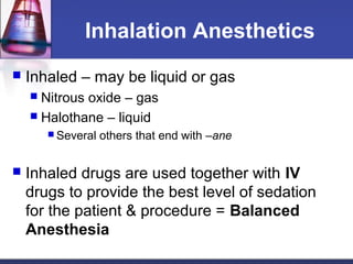 Anesthetics...... | PPT