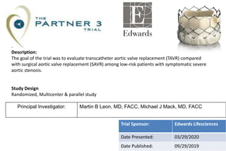 Clinical papers on TAVR | PPTX
