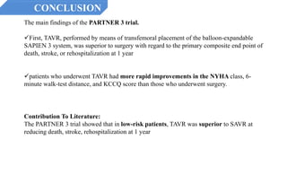 Clinical papers on TAVR | PPTX
