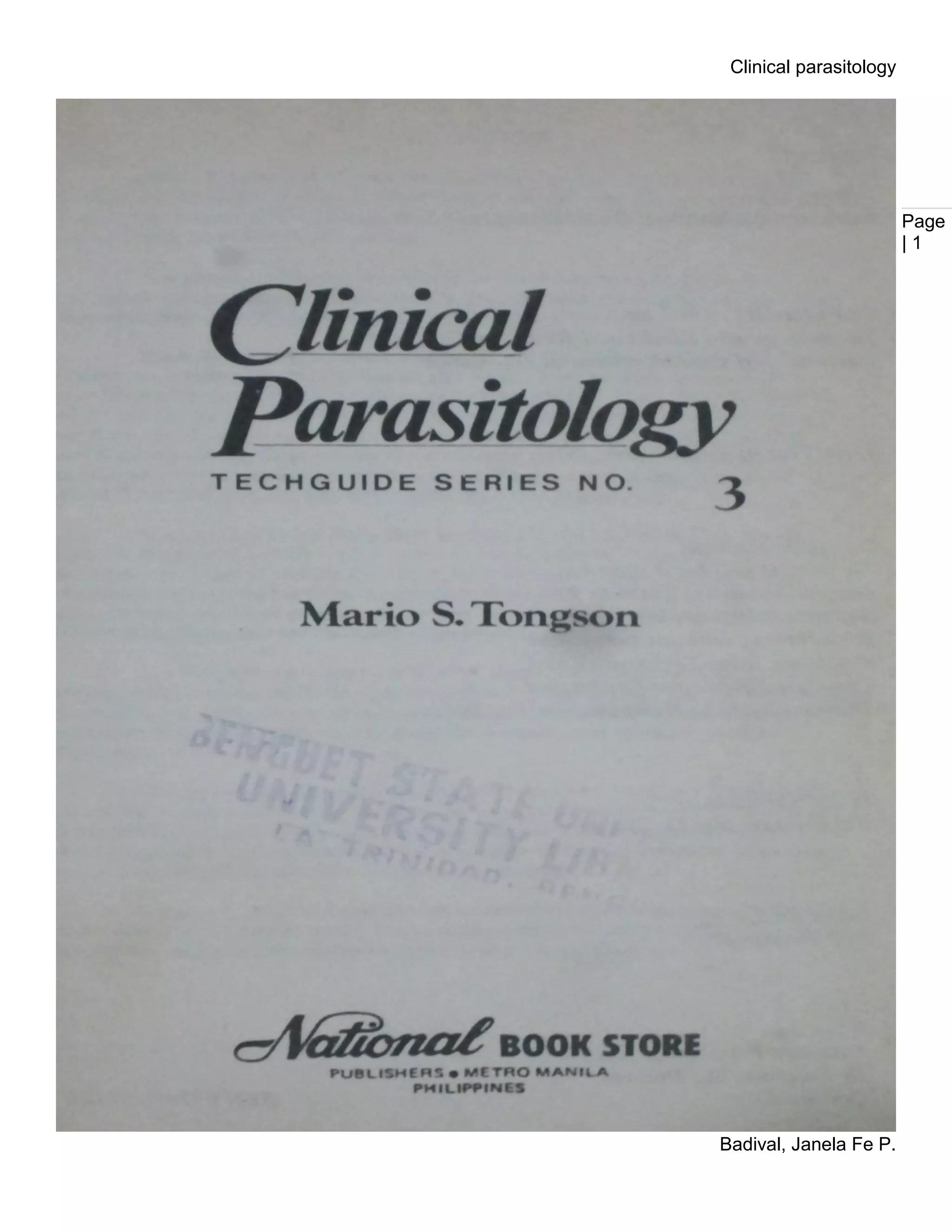 Clinical parasitology | PDF