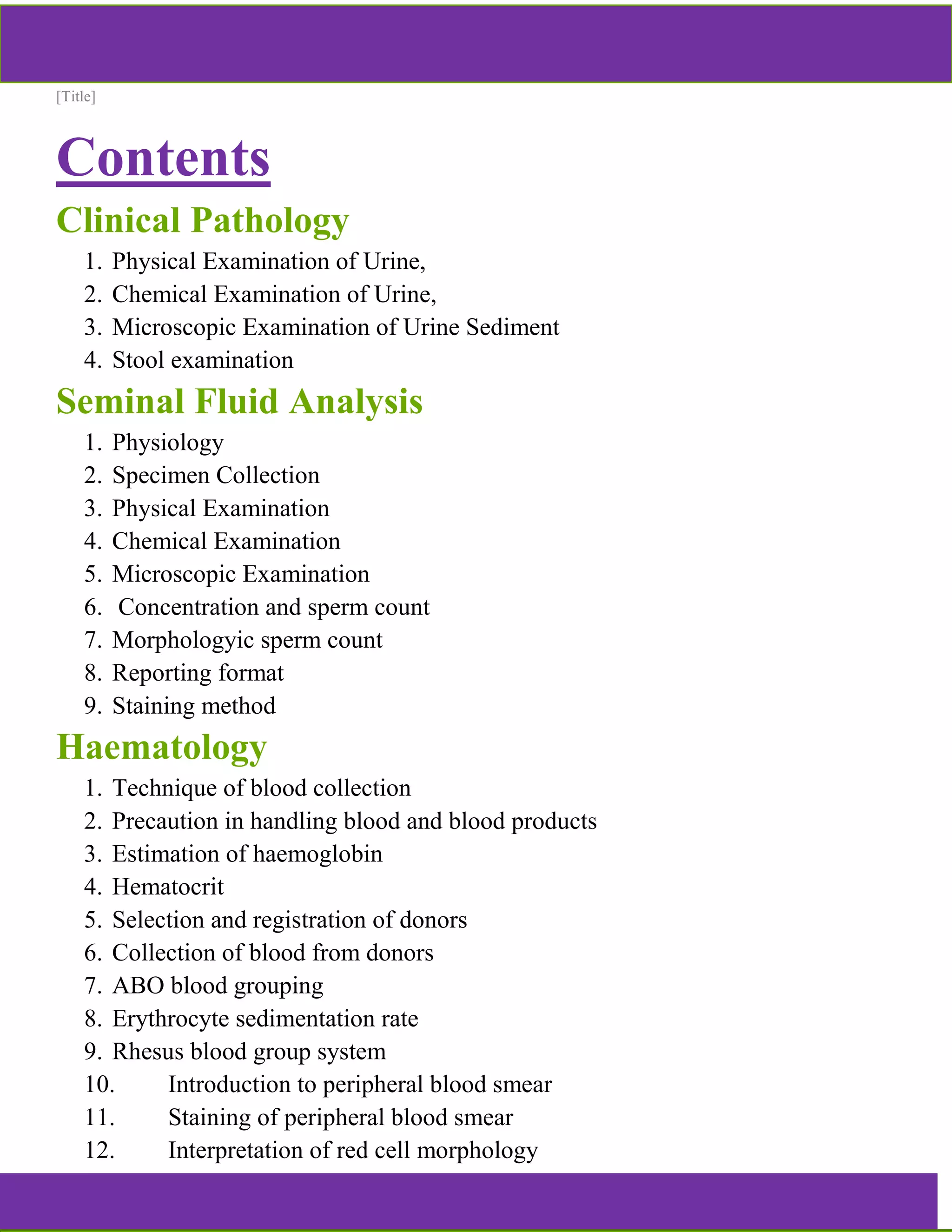 Clinical pathology Notes | PDF