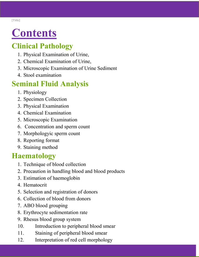 Clinical pathology Notes | PDF | Blood Disorders | Diseases and Conditions