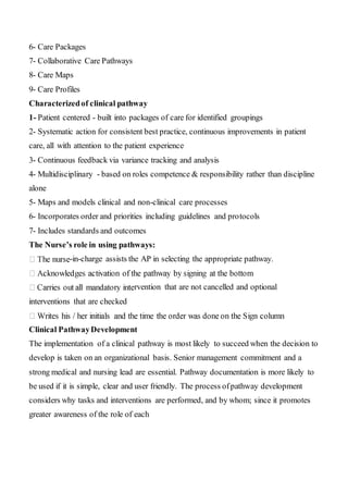 Clinical pathway | DOCX