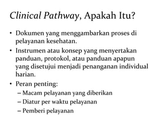 Clinical Pathway: Apa, Mengapa, dan Bagaimana? | PDF