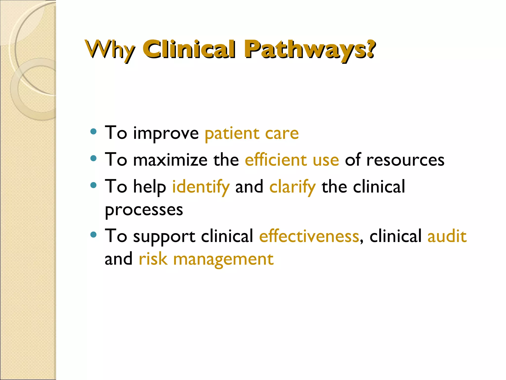 Clinical Pathways | PPT