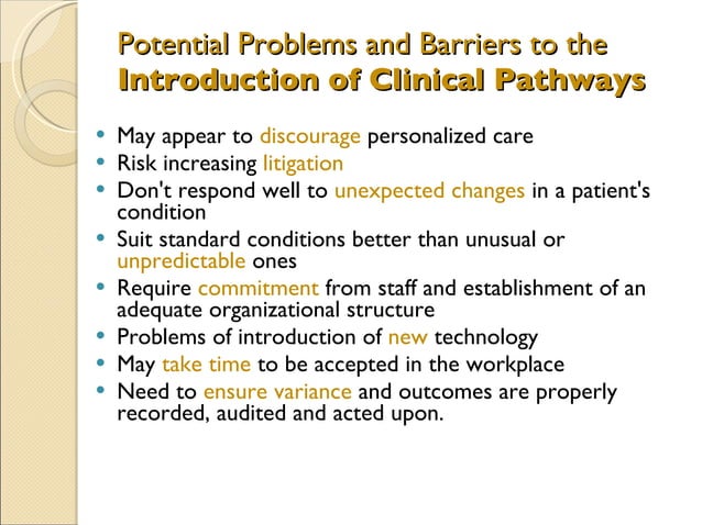 Clinical Pathways | PPT | Healthcare Industry | Industries