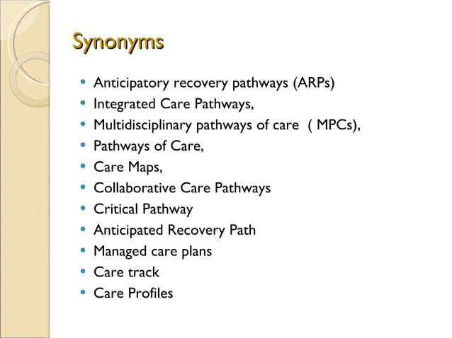 Clinical Pathways | PPT | Healthcare Industry | Industries
