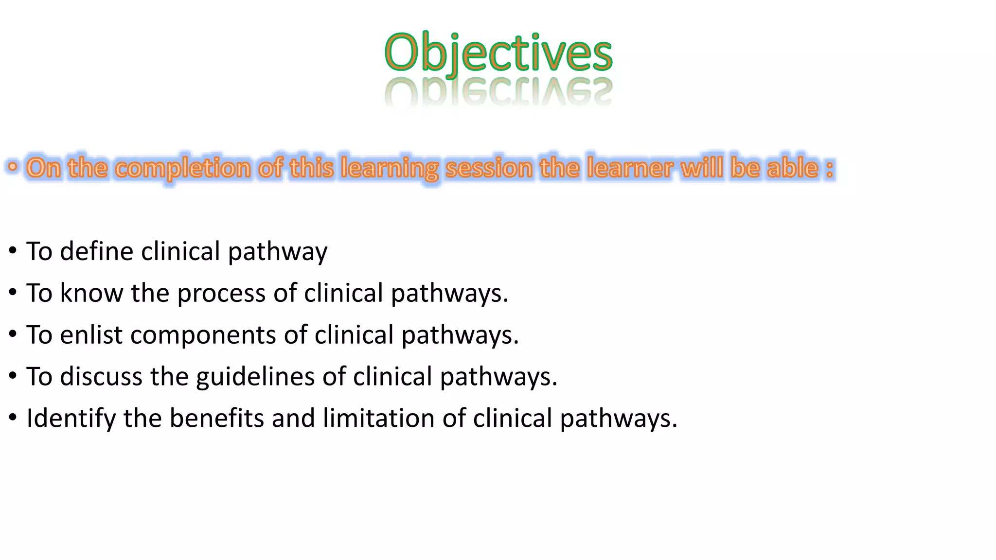 Clinical pathways | PPTX