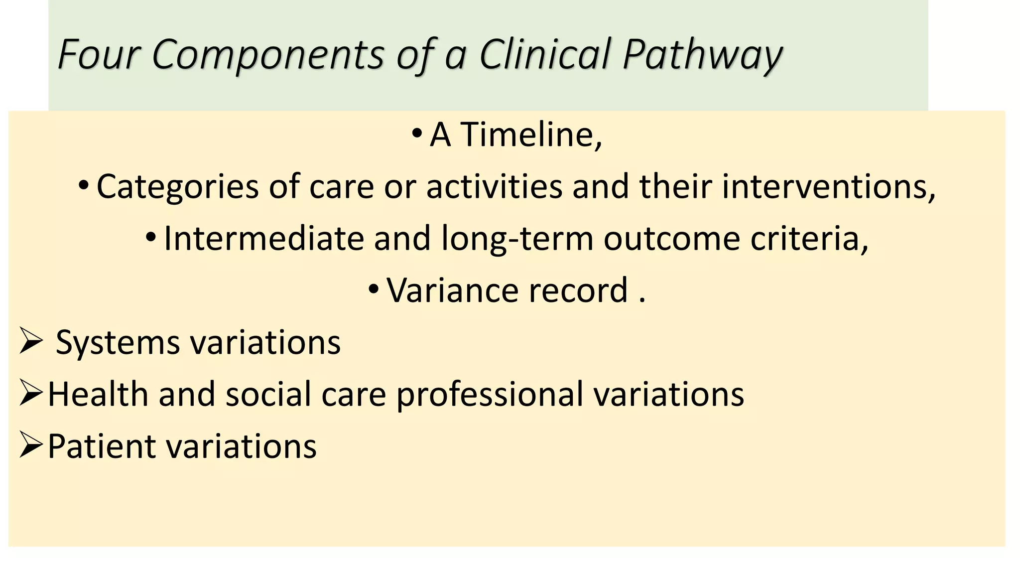 Clinical pathways | PPTX