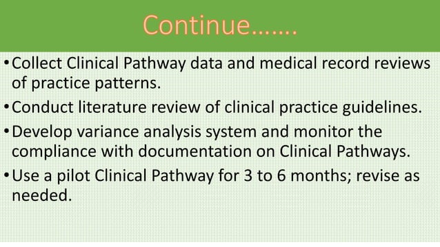 Clinical pathways | PPTX | Healthcare Industry | Industries