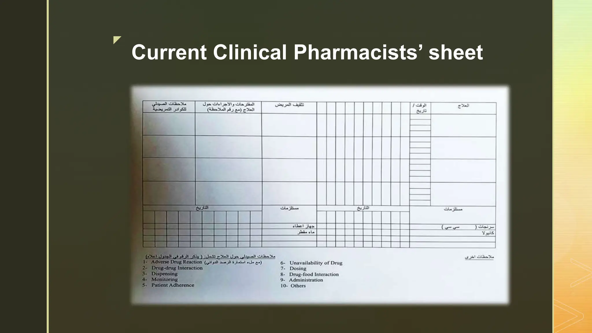 Clinical pharmacists’ sheet & ECPS.pptx