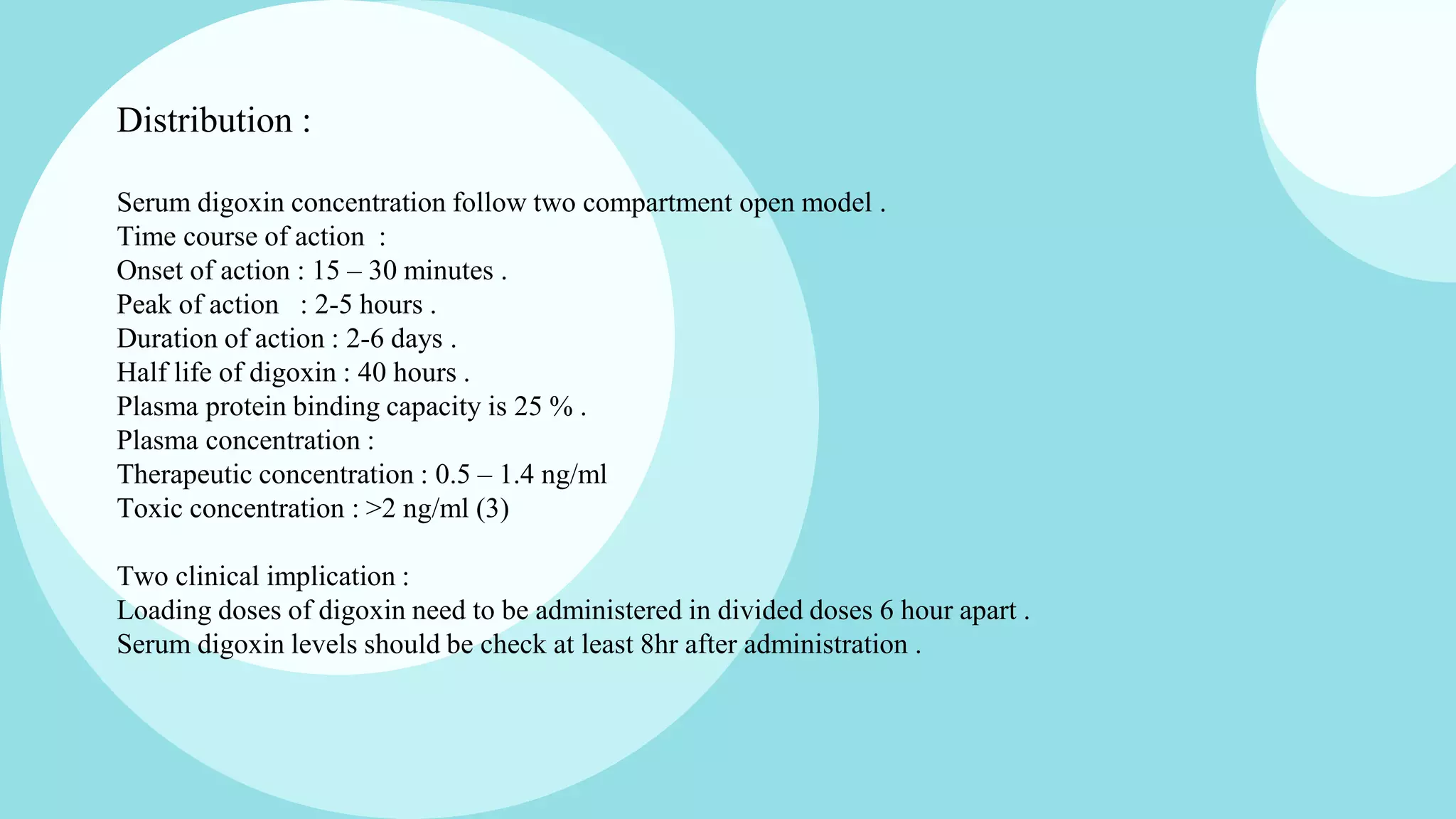 Clinical pharmacokinetic aspects of digoxin | PPT