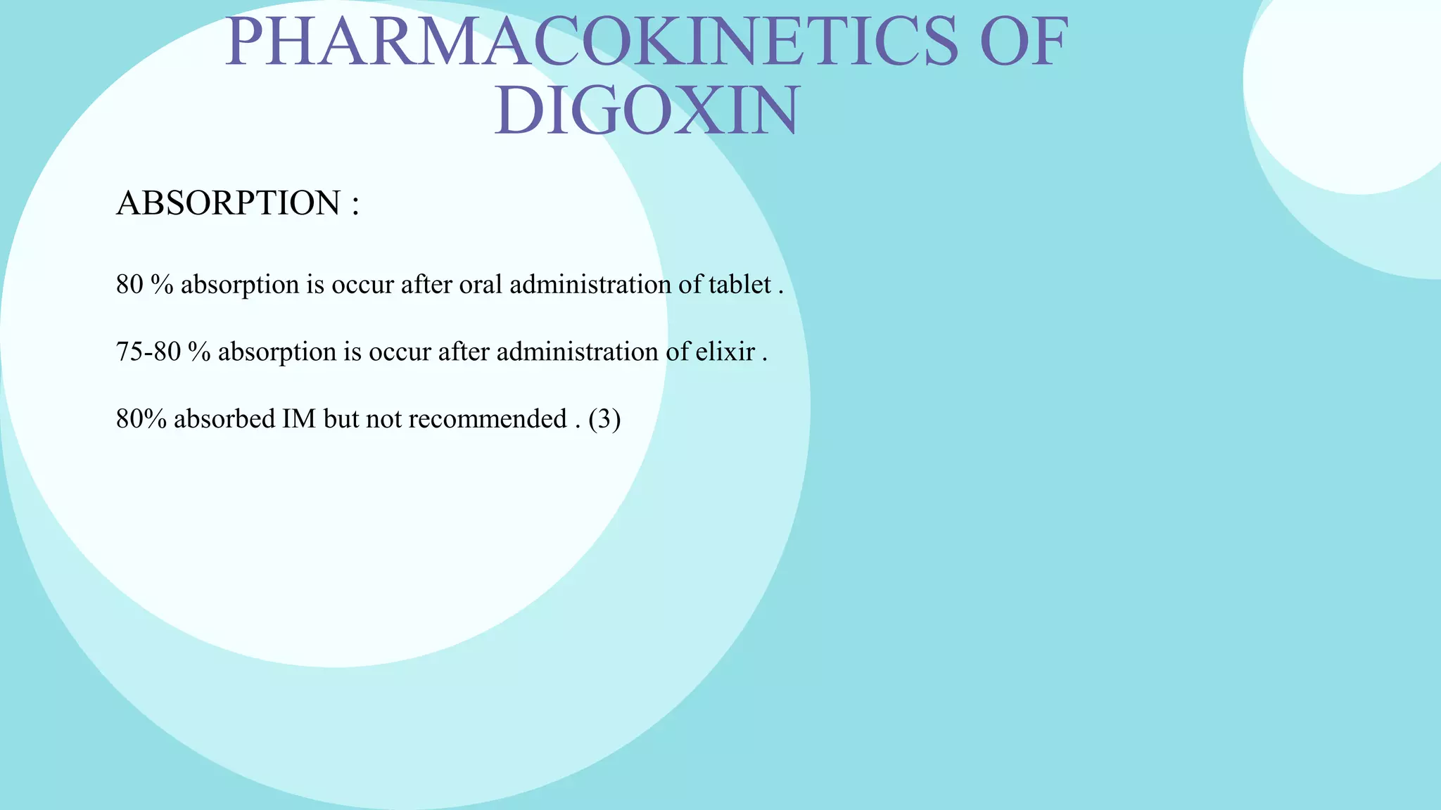 Clinical pharmacokinetic aspects of digoxin | PPT