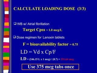 Clinical pharmacokinetics of digoxin | PPT