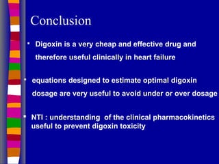 Clinical pharmacokinetics of digoxin | PPT