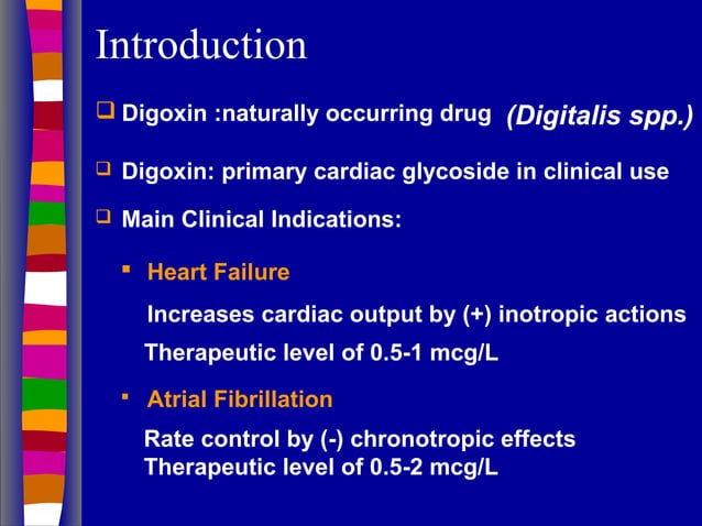 Clinical pharmacokinetics of digoxin | PPT