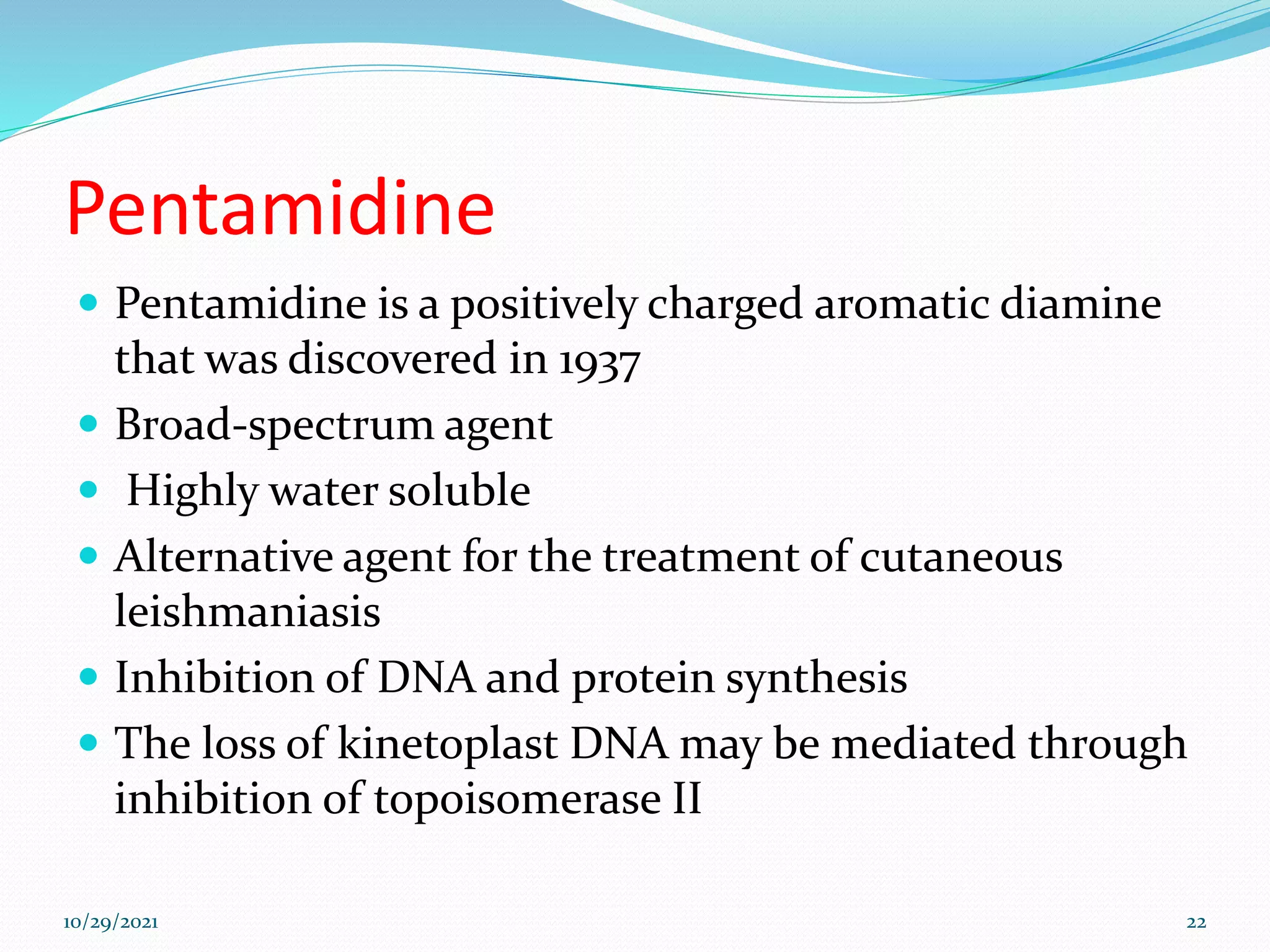 Clinical pharmacology of drugs used in leishmaniasis | PPTX